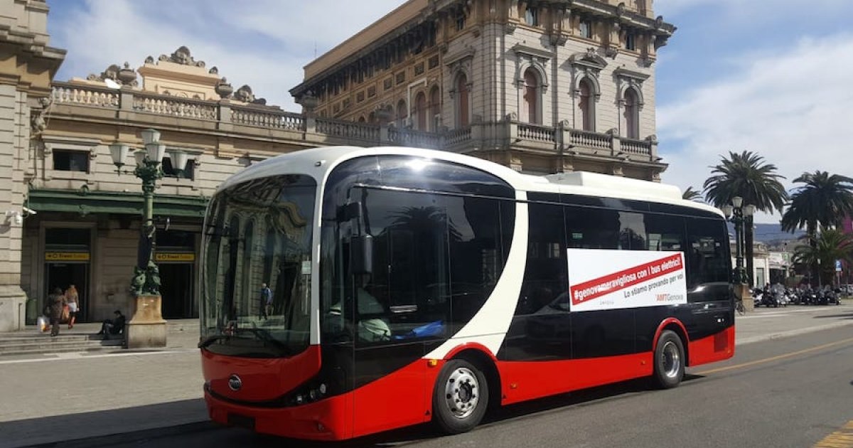 Il Byd eBus K7 in fase di test a Genova per alcuni giorni