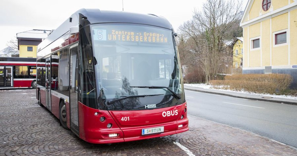 I filobus Hess lighTram19 DC per la nuova linea 5 di Salzburg AG